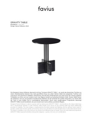 GRAVITY TABLE Side table - favius